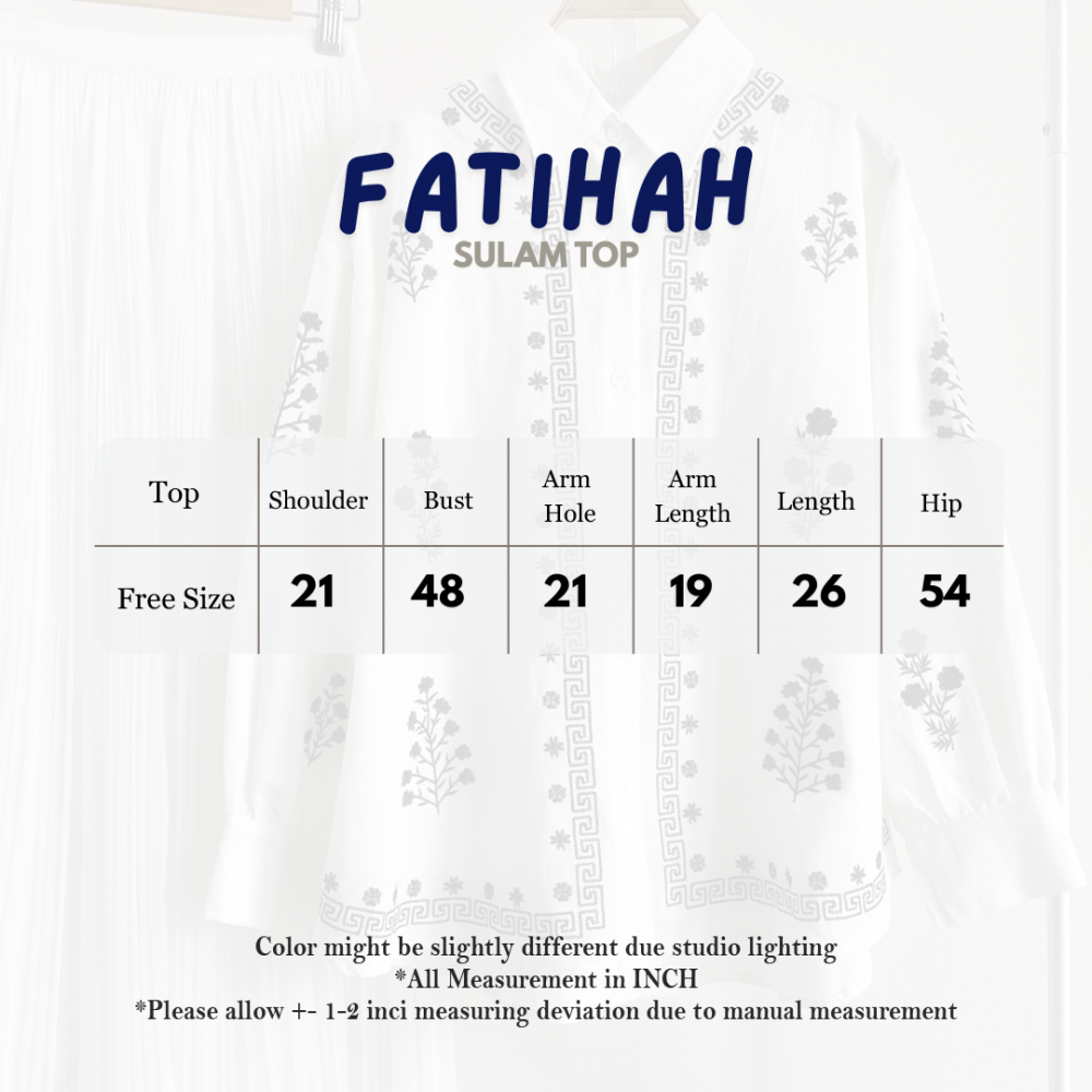 Fatihah Sulam Top