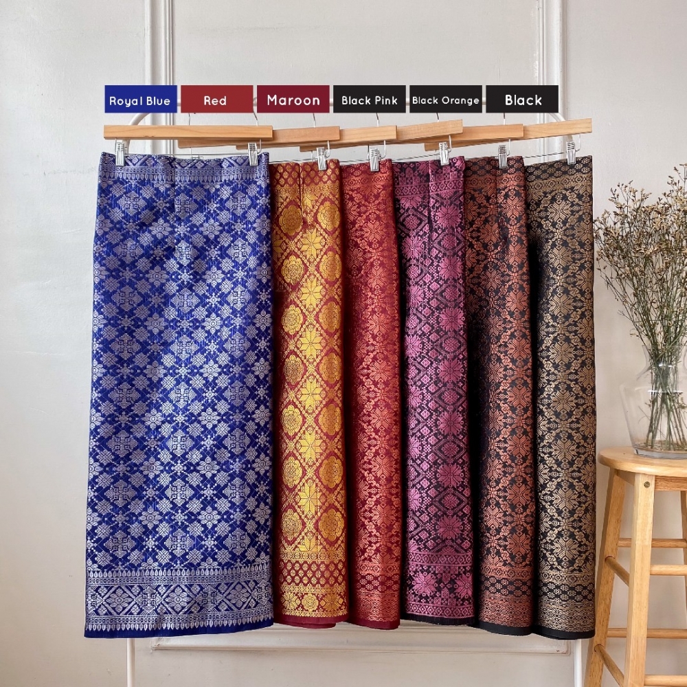 Inang Songket Lipat - Royal Blue / Red / Maroon / Black Pink / Black ...